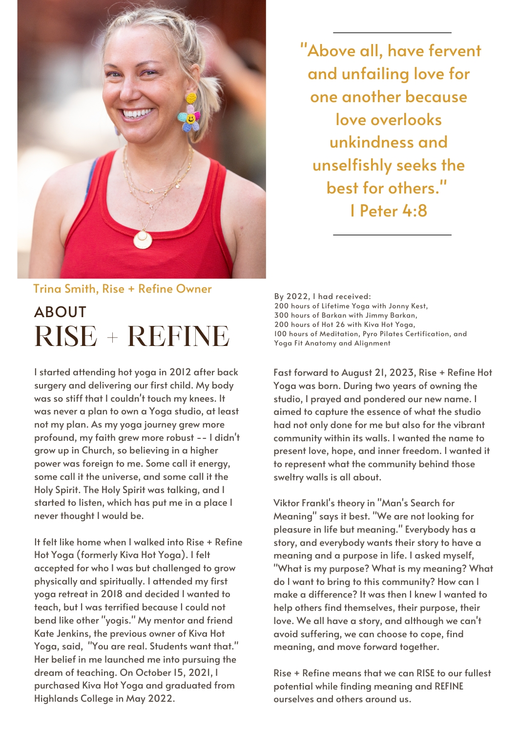About Us - Rise + Refine Hot Yoga