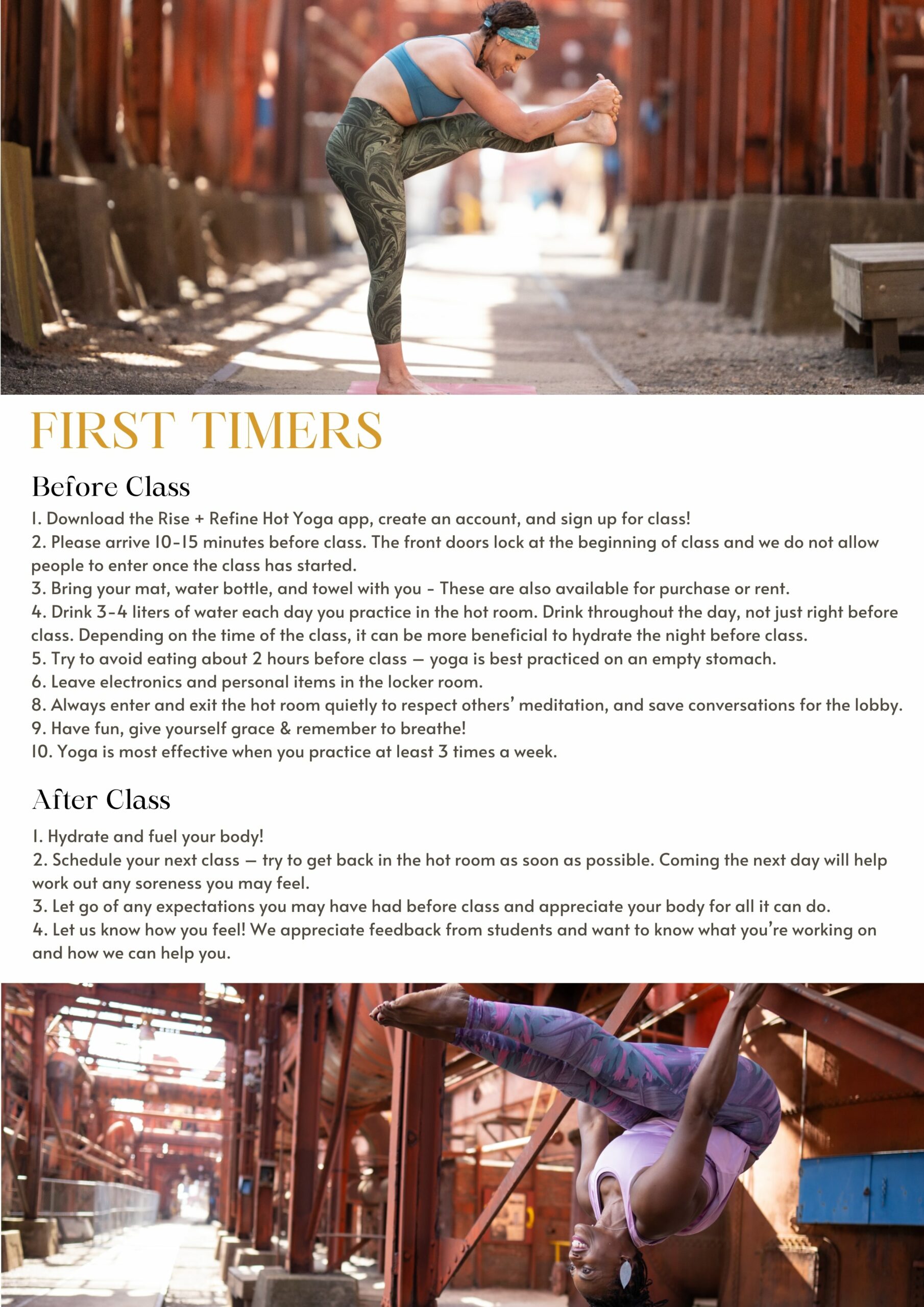 First Timers - Rise + Refine Hot Yoga